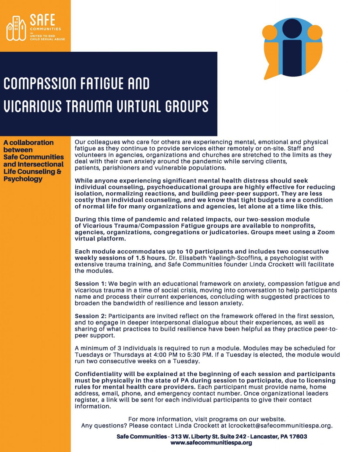 Compassion Fatigue and Vicarious Trauma Virtual Groups - One United ...