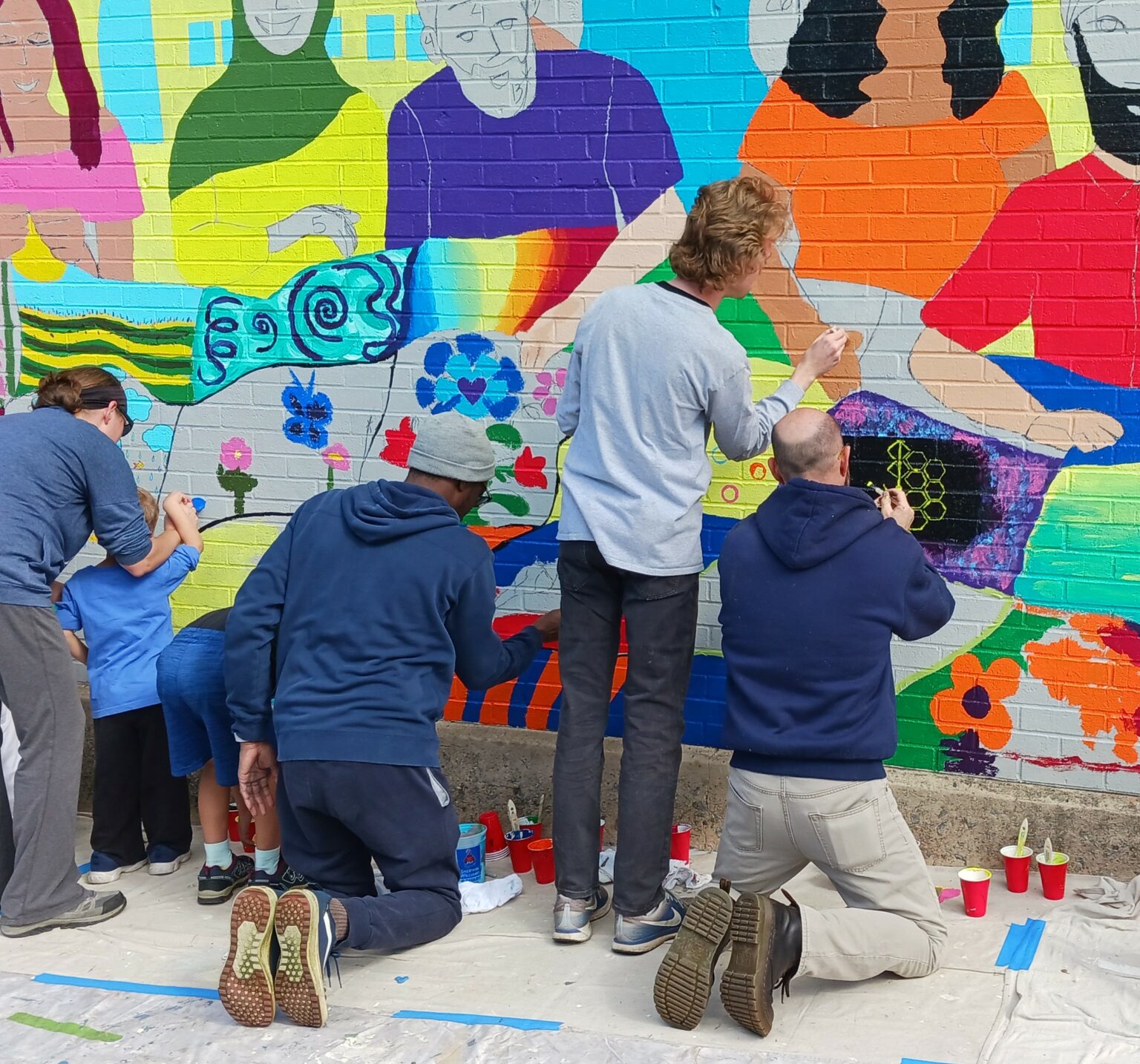 Welcoming mural at Ganse Apothecary nears completion - One United Lancaster